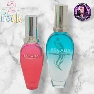Escada | Other | Escada Perfume Set Women 2pc Glass Pink Blue Flor Del ...
